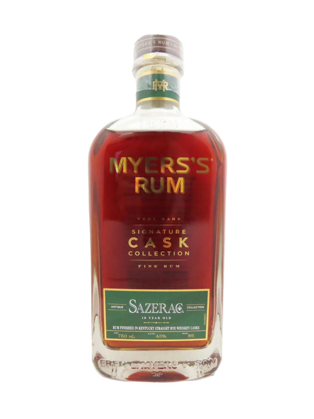 Myers's Rum Signature Cask Collection Finished in Sazerac 18 Year Old ...